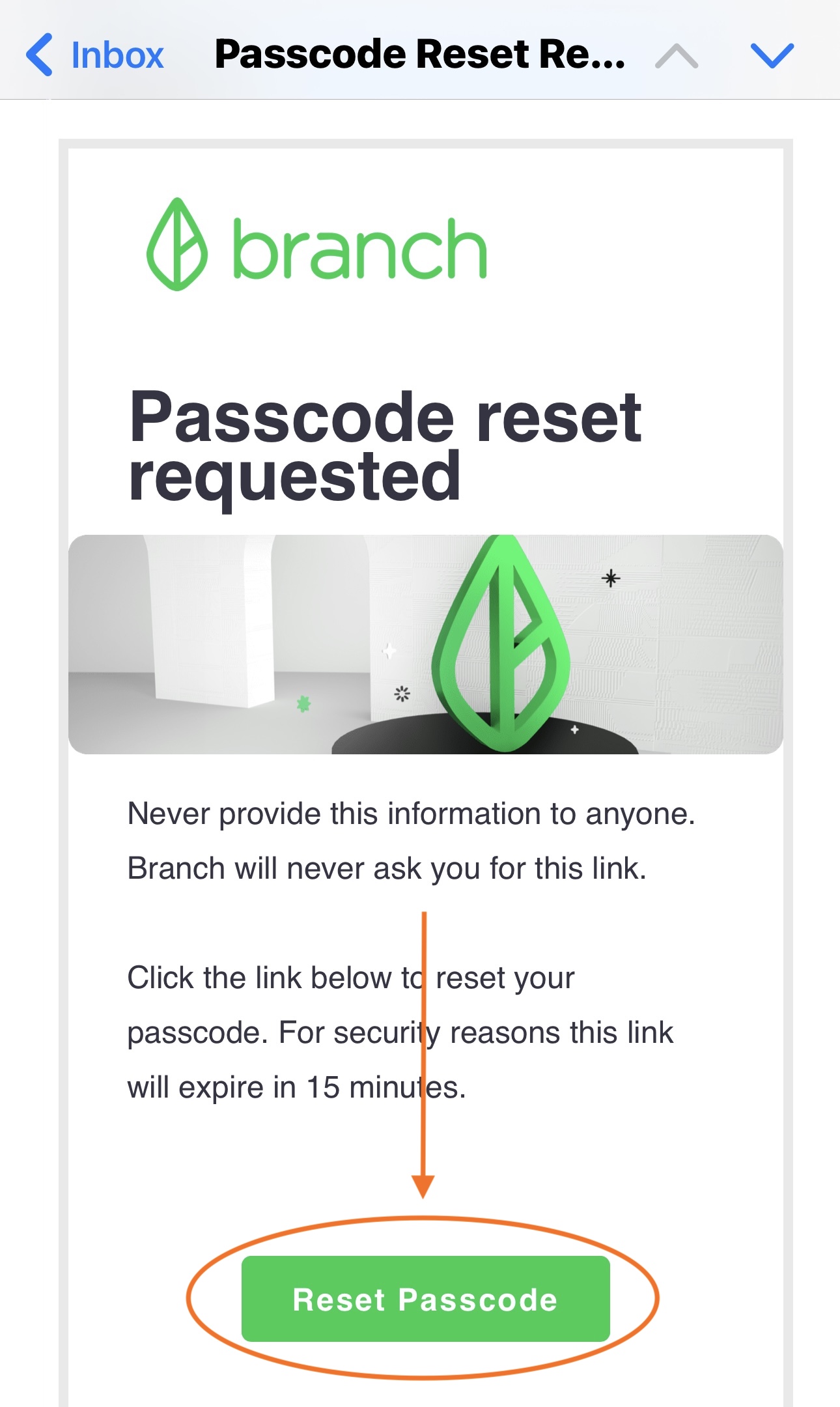 How do I reset my passcode? – Branch Help Center