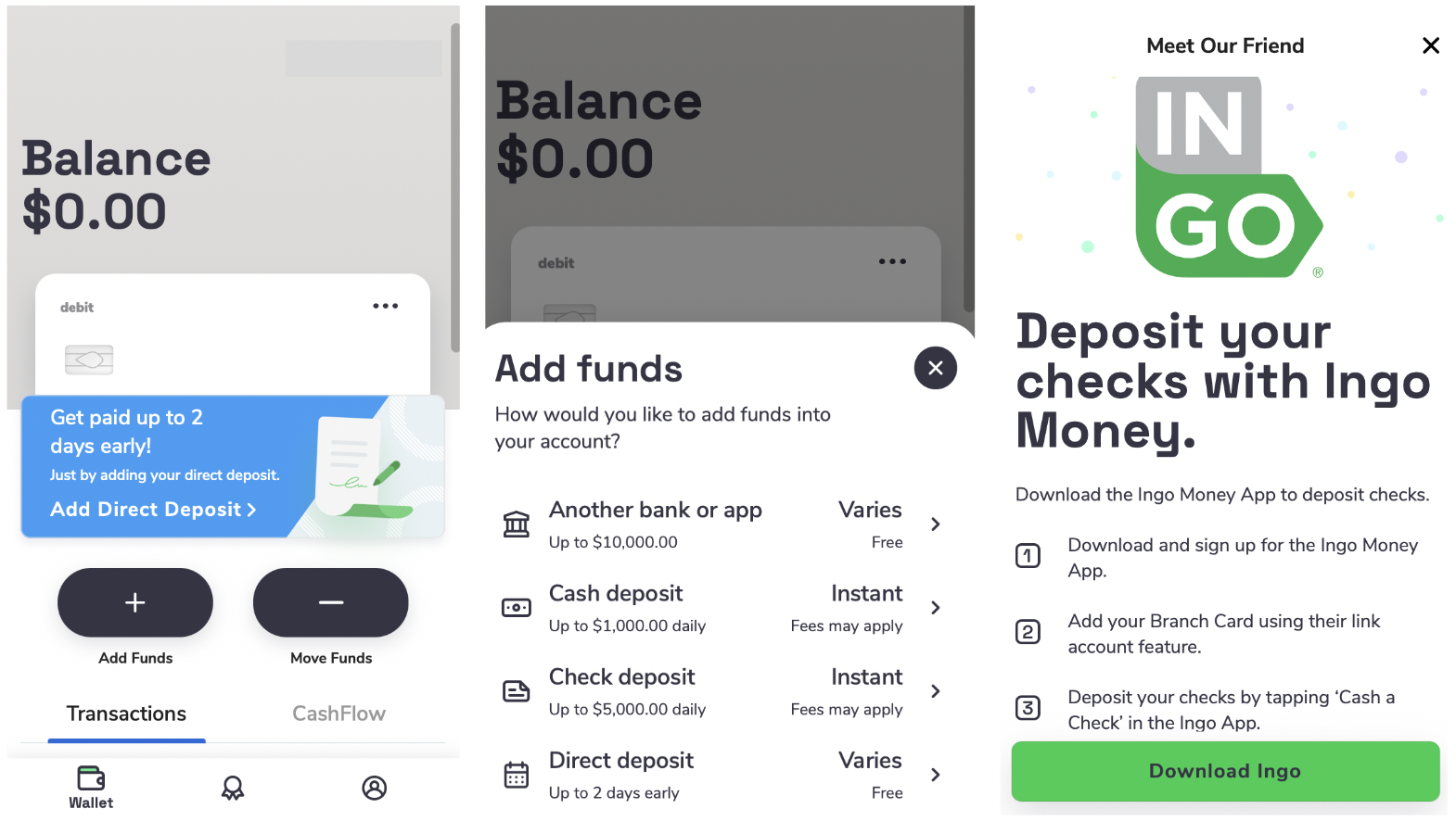 How do I deposit a check into my Branch wallet? – Branch Help Center